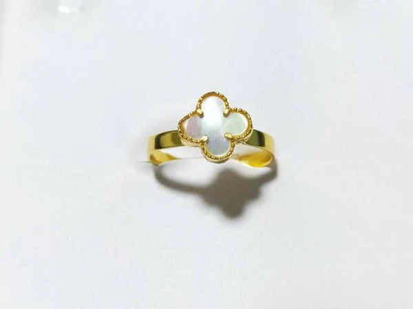 White Clover Adjustable Ring – trendifypk