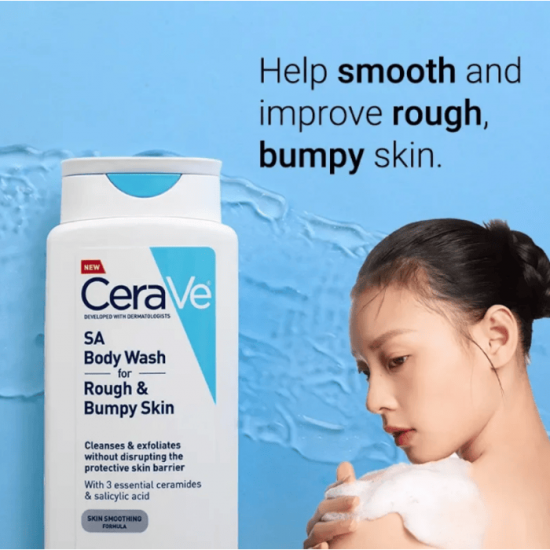 Cerave Sa Body Wash For Rough & Bumpy Skin | Salicylic acid body wash ...